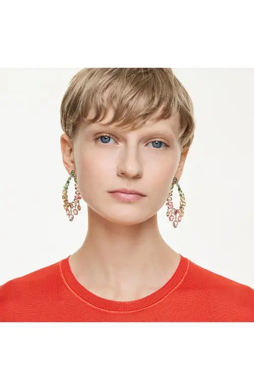 SWAROVSKI Gema Crystal Hoop Earrings - Gold/multi