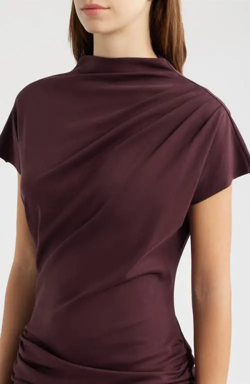 Line & Dot Archer Pleated Mini Dress - Plum