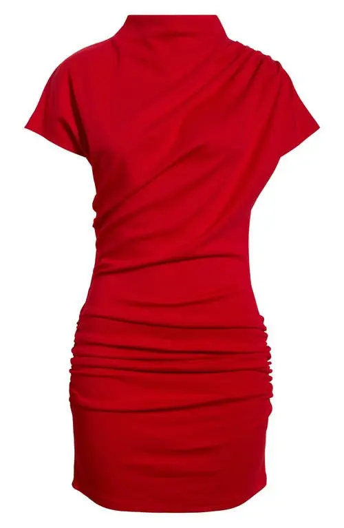 Line & Dot Archer Pleated Mini Dress - Red