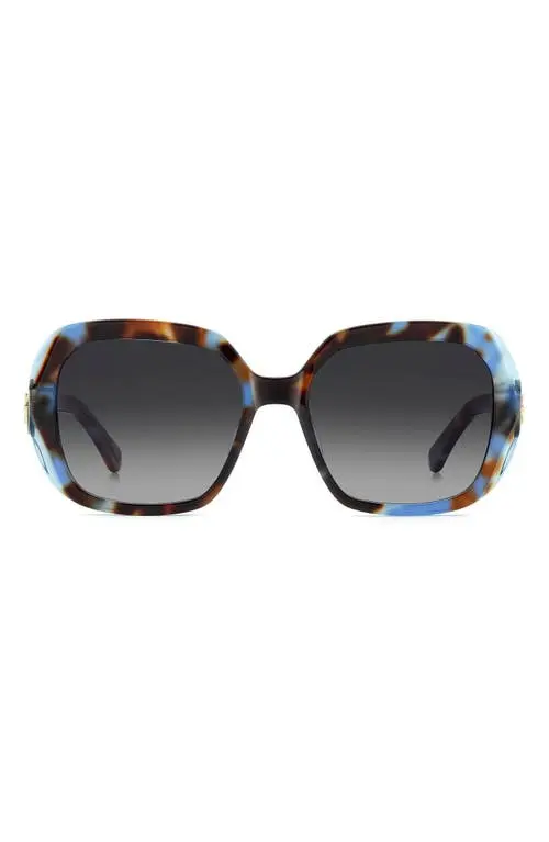Kate Spade New York Gradient Square Sunglasses - Blue Havana/dark Grey Sf