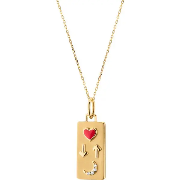 Monica Rich Kosann Love You To The Moon & Back Diamond Pendant Necklace - Gold
