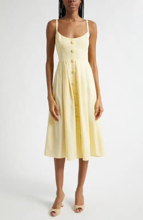 L'Agence Reanne Sleeveless Midi Dress - Lemon Sorbet