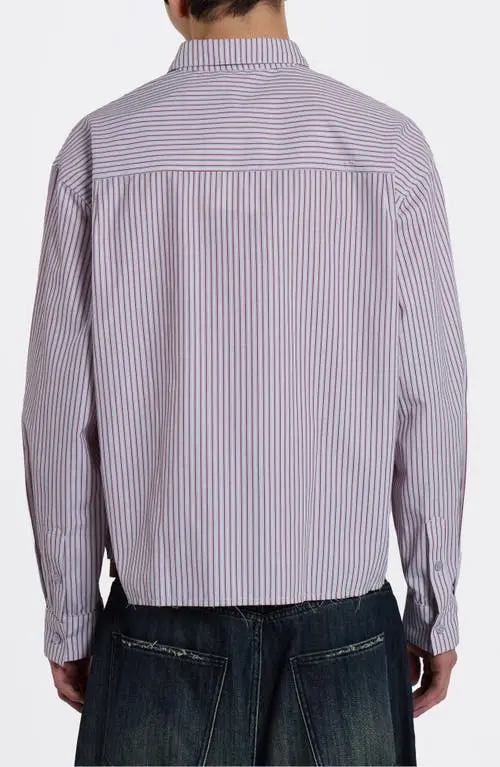 JADED LONDON Stripe Graphic Button-up Shirt
