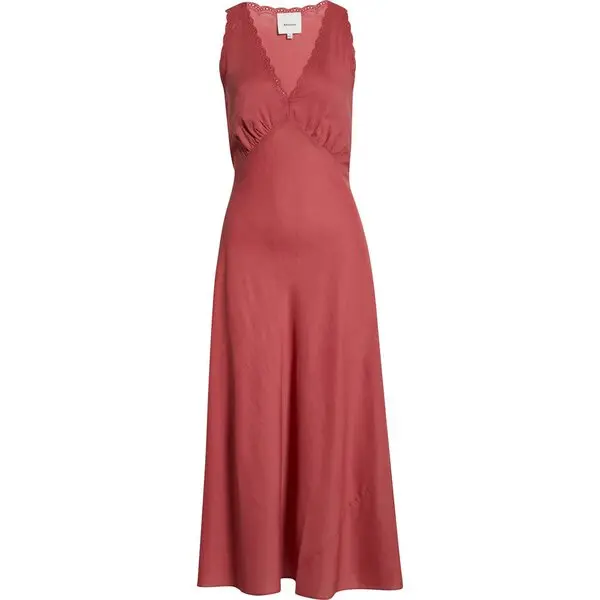 REFORMATION Lila Cotton Blend Nightgown - Rosewood