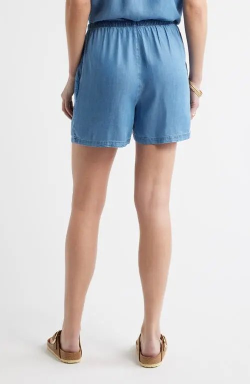 Caslon Pull-on Chambray Shorts