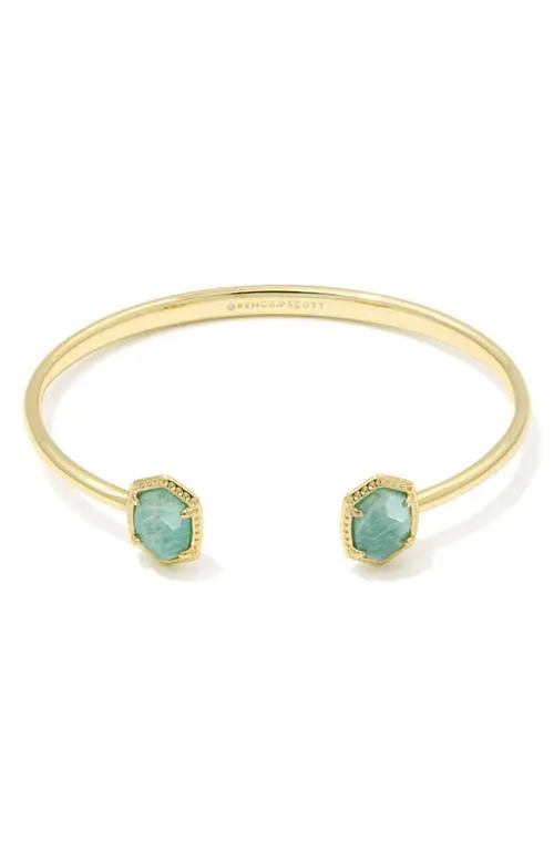 Kendra Scott Daphne Frame Stone Cuff Bracelet - Gold Teal Amazonite