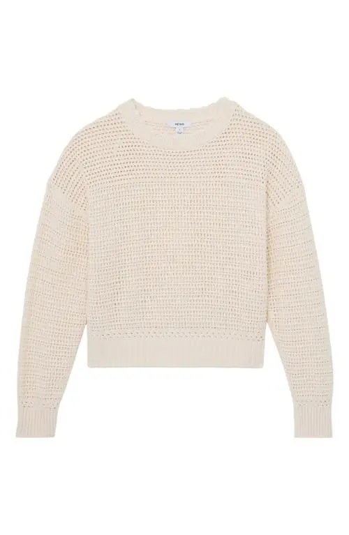 REISS Bonnie Open Stitch Cotton Sweater