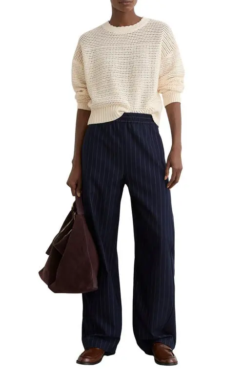 REISS Bonnie Open Stitch Cotton Sweater
