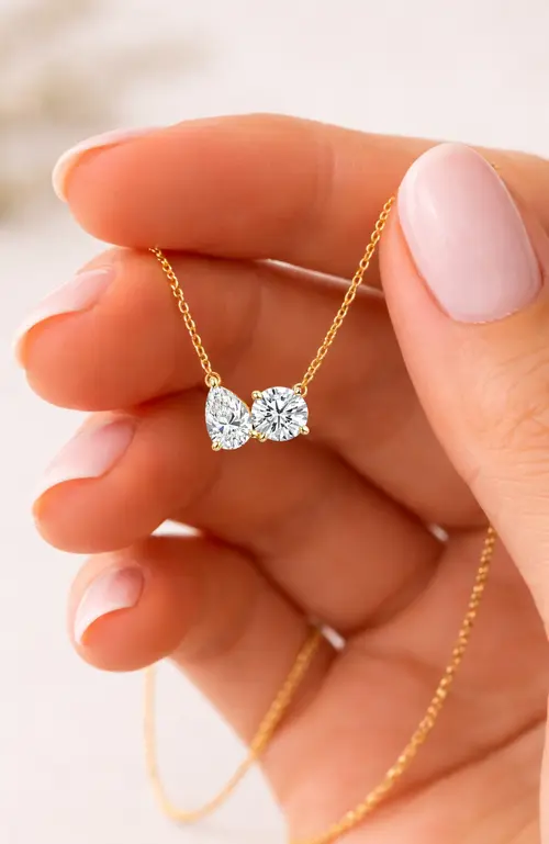 DLORIA Toi Et Moi Moissanite Necklace