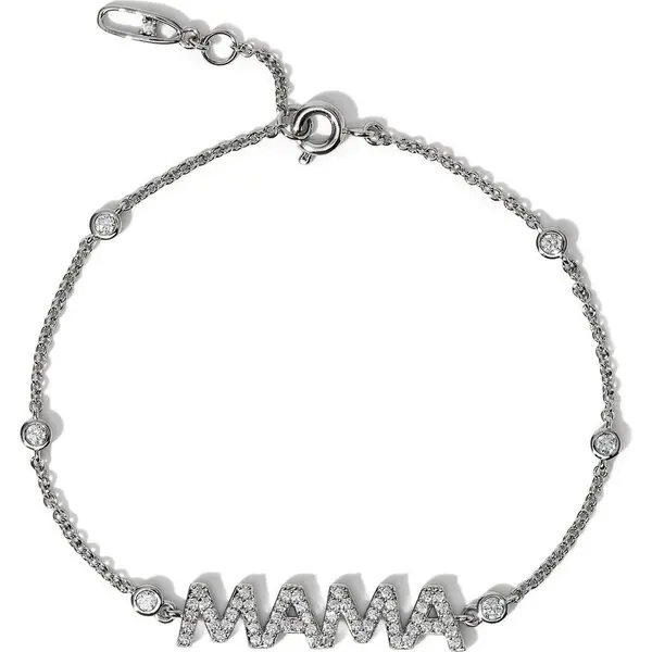 Nadri Marbella Mama Bracelet - Rhodium