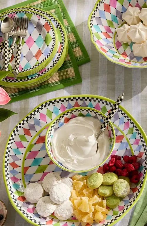 MACKENZIE-CHILDS Palm Springs Large Melamine Platter