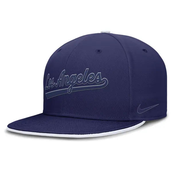 Nike Los Angeles Dodgers True Dri-fit Mlb Fitted Hat - Blue