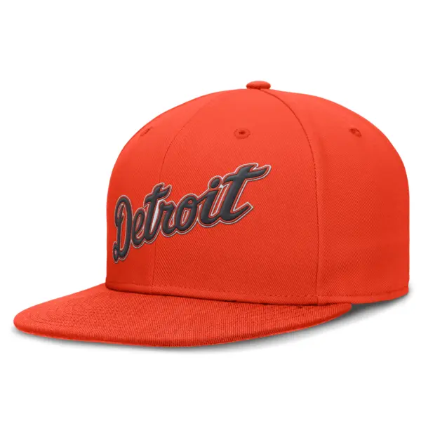 Nike Detroit Tigers True Dri-fit Mlb Fitted Hat - Orange
