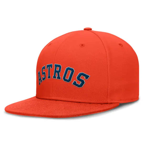 Nike Houston Astros True Dri-fit Mlb Fitted Hat - Orange