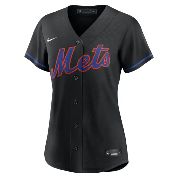 Nike Francisco Lindor New York Mets Mlb Replica Jersey - Black