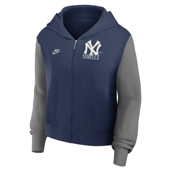 Nike New York Yankees Cooperstown Mlb Full-zip Hoodie - Blue