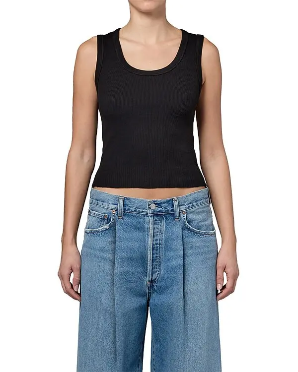 AGOLDE Shrunken Poppy Tank Top - Black