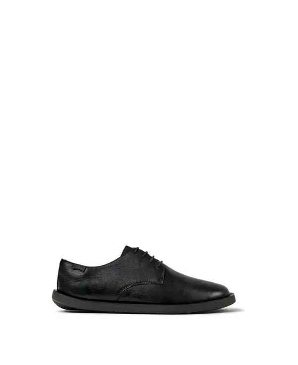 Camper Wagon Leather Shoes - Black