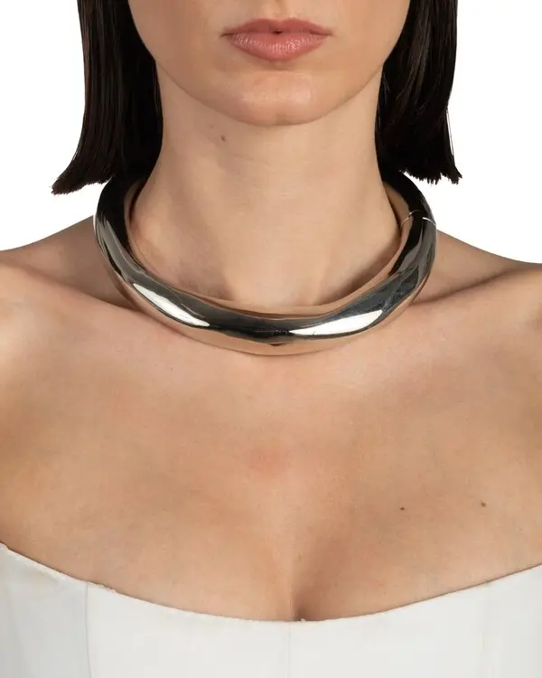Alexis Bittar Molten Structured Collar Necklace - Silver