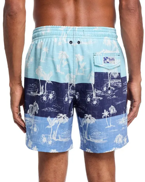 TRUNKS SURF & SWIM CO. Sano Chambray Island 6.5" Swim Trunks - Marine