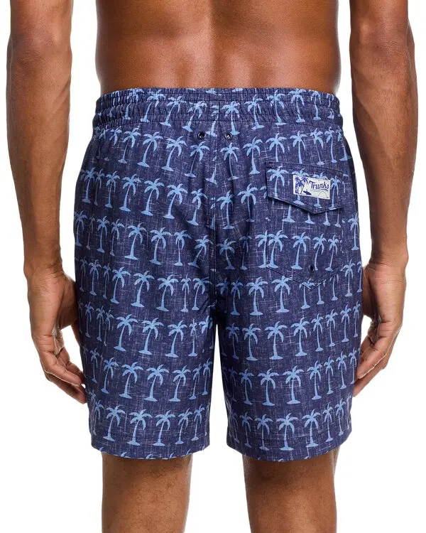 TRUNKS SURF & SWIM CO. Sano Palm Tree 6.5" Swim Trunks - Marine
