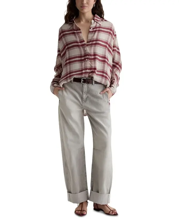 Ag Mercer High-rise Cuffed Barrel Jeans