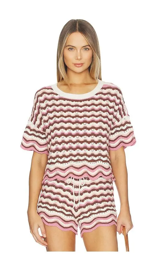 L*Space Sunchaser Top In Brown, Pink - Neapolitan