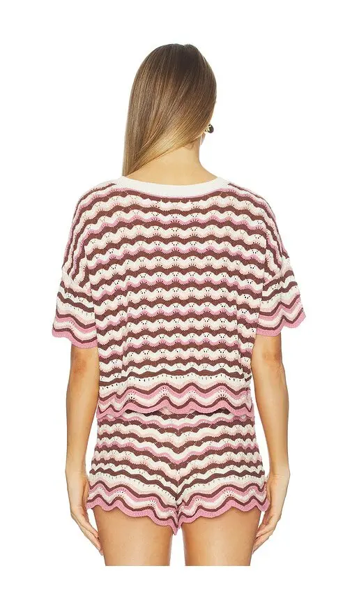 L*Space Sunchaser Top In Brown, Pink - Neapolitan