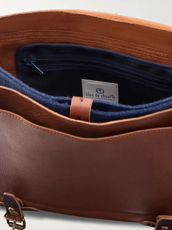 BLEU DE CHAUFFE Leather Messenger Bag