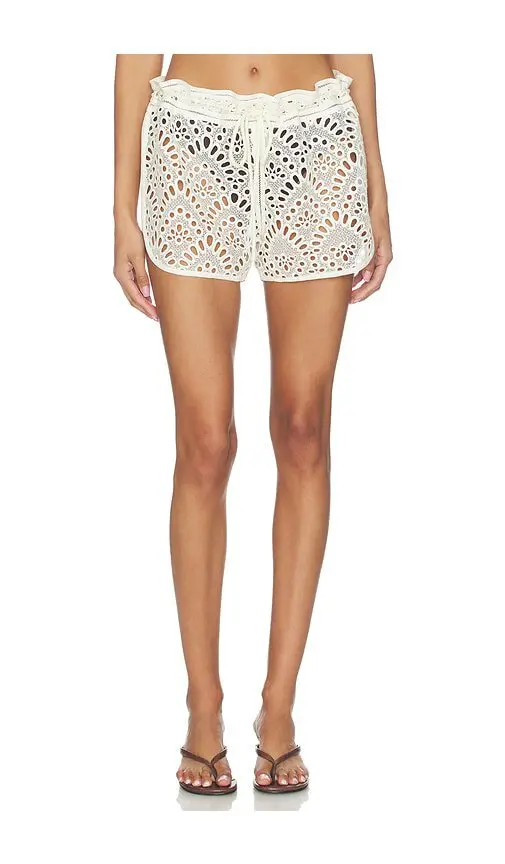 Cult Gaia Cariena Eyelet Shorts