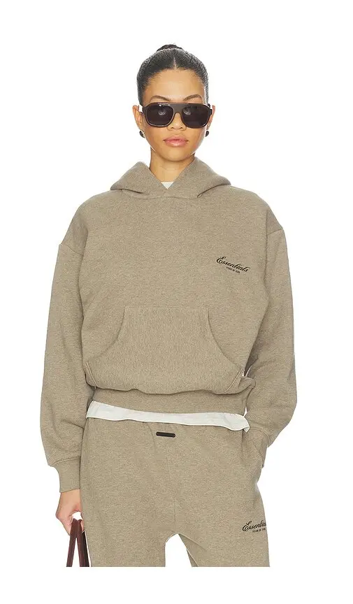 Fear Of God Classic Hoodie In Taupe - Homestead Heather