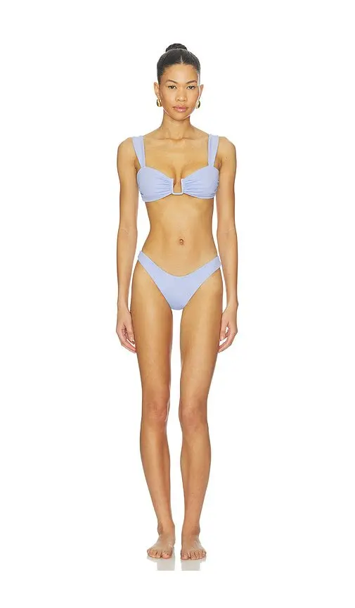 AWAY THAT DAY Fiji High Cut Bikini Bottom - Blue Mist