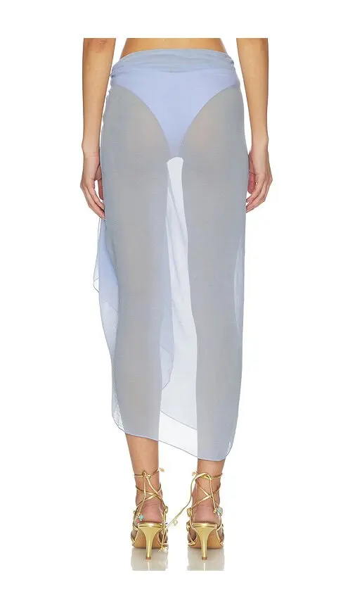 AWAY THAT DAY Santorini Sarong In Baby Blue - Blue Mist