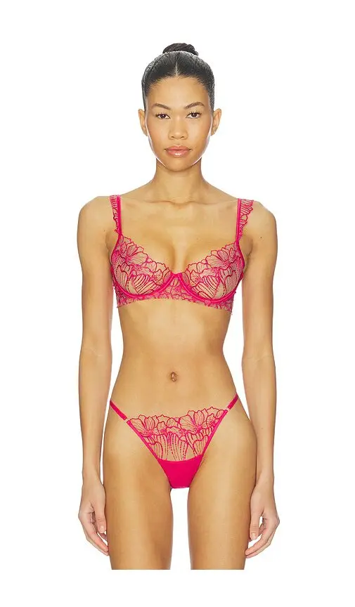 Bluebella Amarosa Wired Bra In Fuchsia - Virtual Pink & Sheer