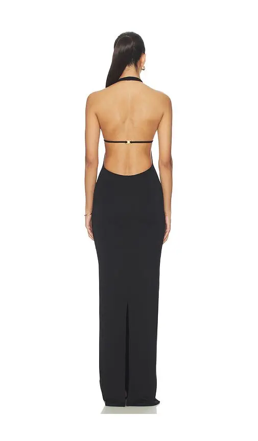 Eterne Soft Jersey Gigi Maxi Dress - Black