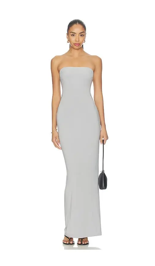 Norma Kamali Strapless Maxi Dress - Grey
