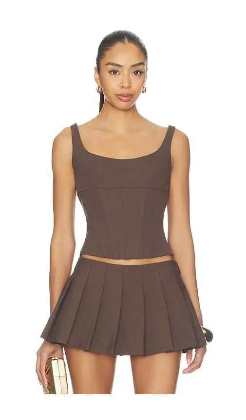 Cult Gaia Olive Top