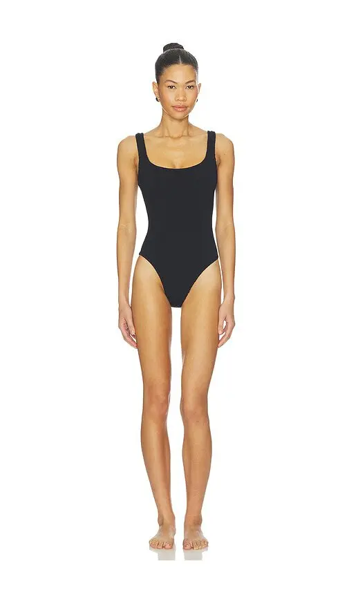 Hunza G Square Neck One Piece - Black