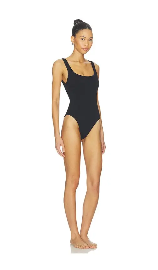 Hunza G Square Neck One Piece - Black