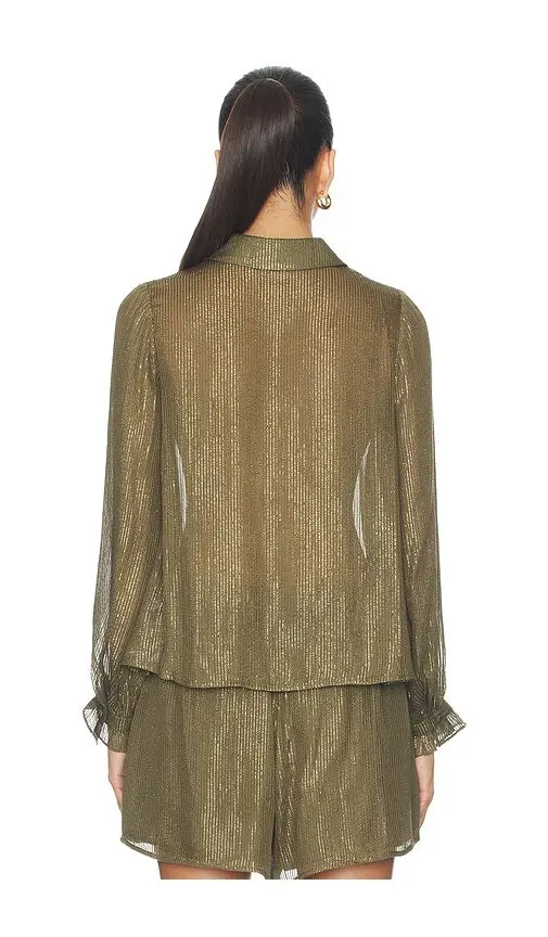 Cami Nyc Niecey Metallic Chiffon Blouse