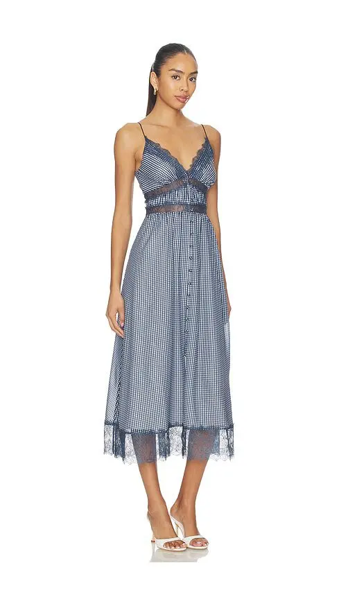 Cami Nyc Janaya Chiffon Dress With Lace Trim