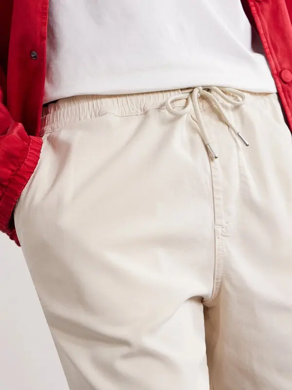 Nn07 Straight-leg Twill Shorts With Drawstring Waist - Neutrals