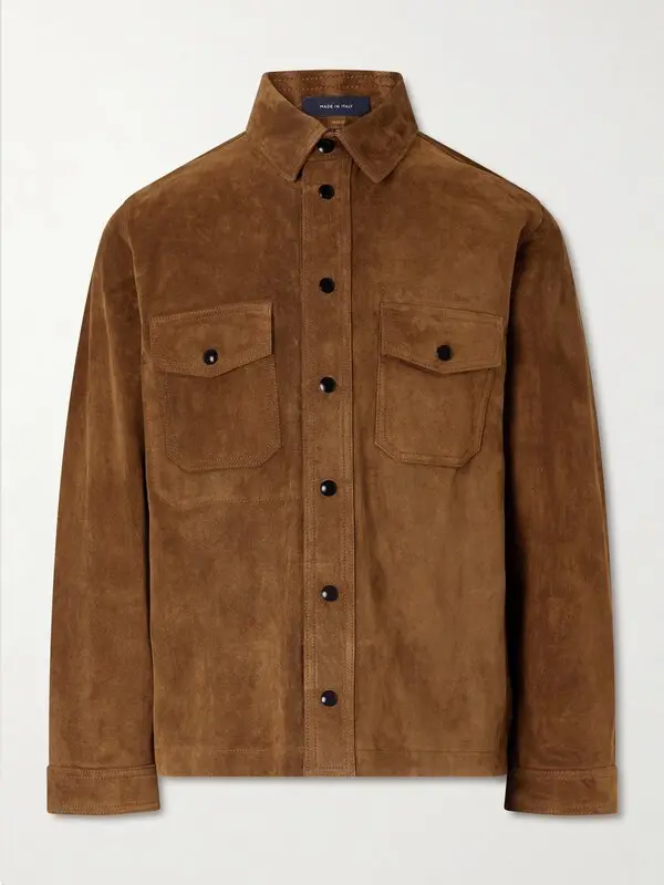 DRAKE'S Suede Overshirt