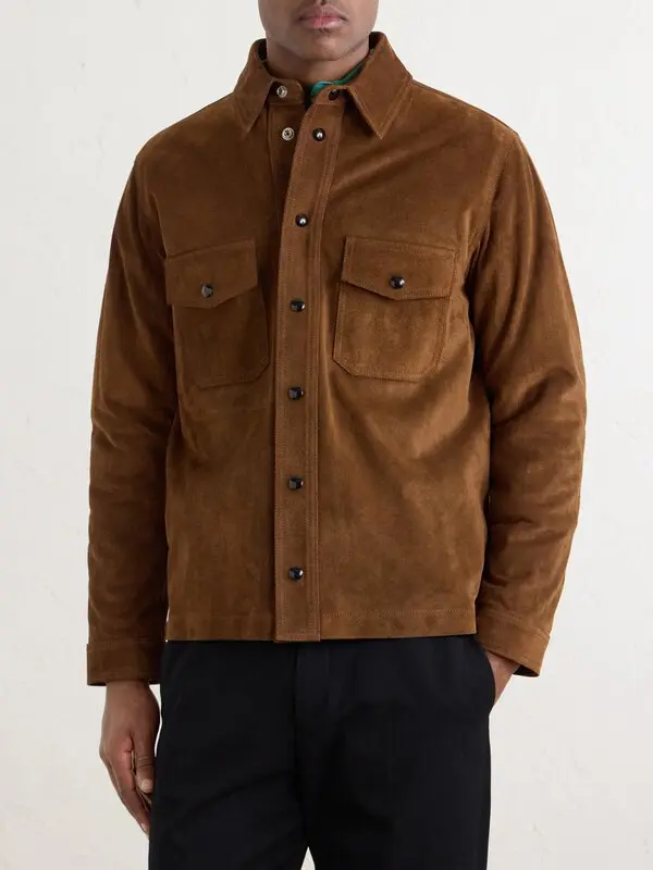 DRAKE'S Suede Overshirt