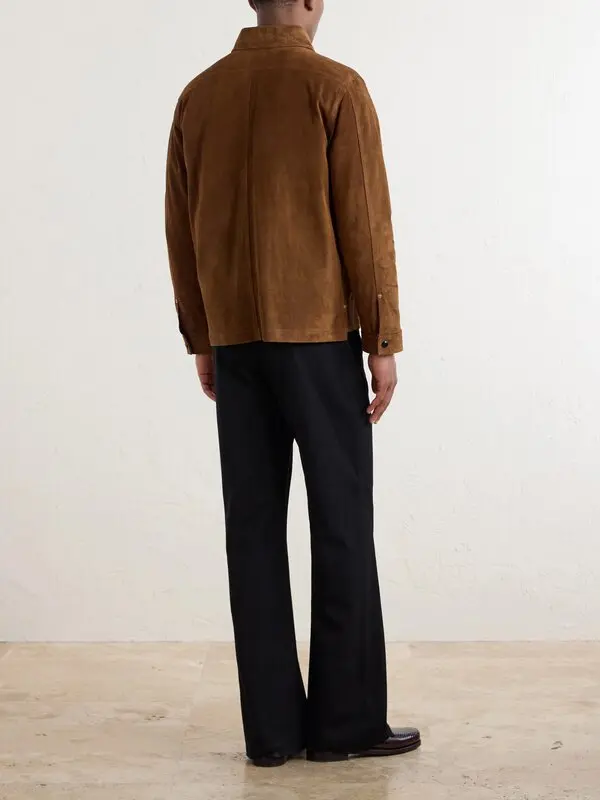 DRAKE'S Suede Overshirt