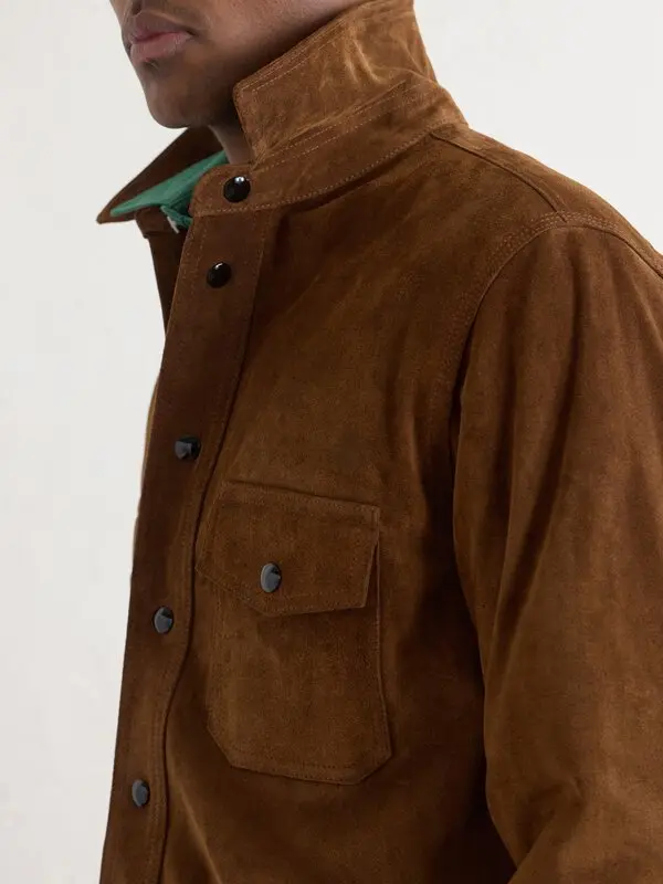 DRAKE'S Suede Overshirt