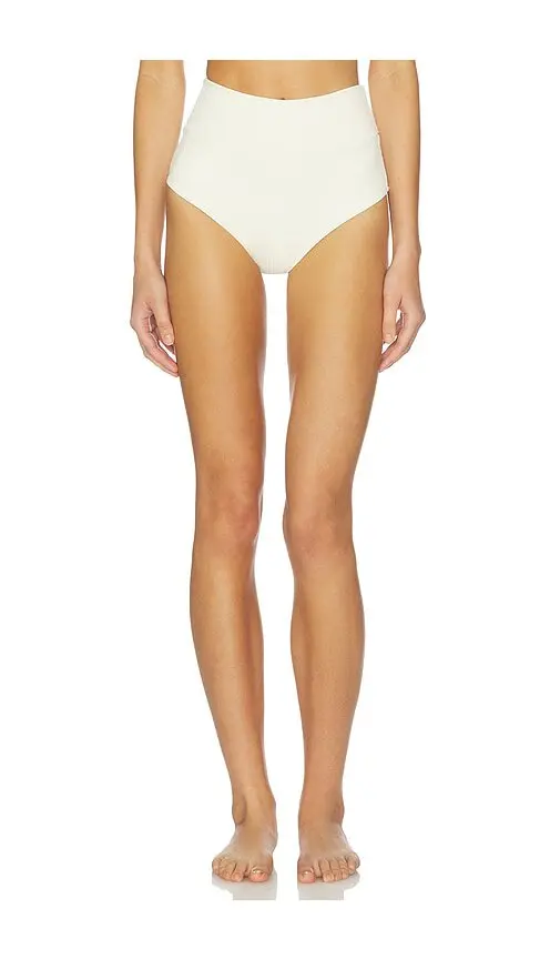 MONTCE High Rise Bikini Bottom - Cream Rib