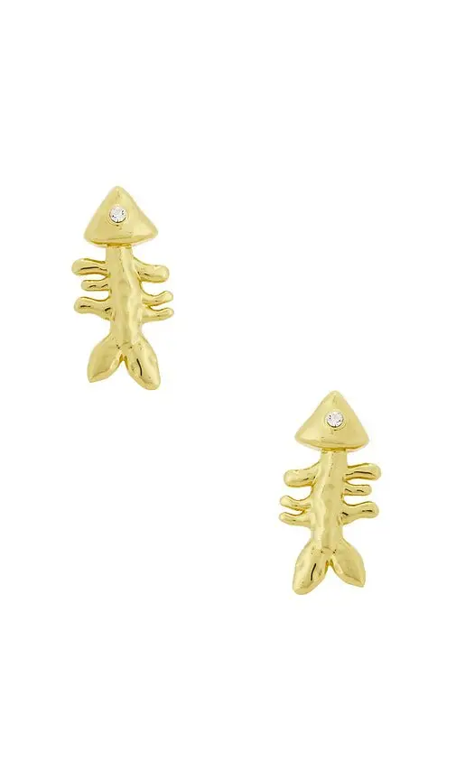 Éliou Sardine And Fishbone Earrings - Gold