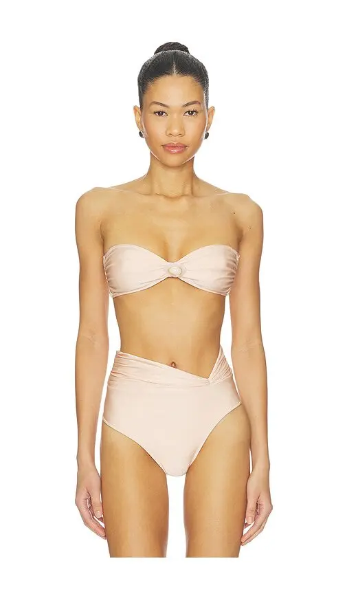 SHANI SHEMER Rosie Bikini Top In Blush - Pink Blush