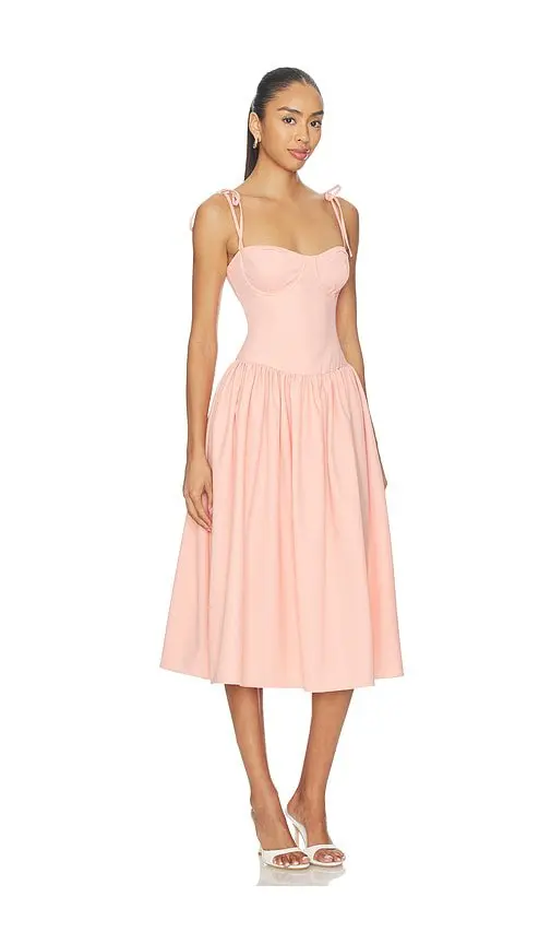 MORE TO COME Theresa Midi Corset Dress - Pink